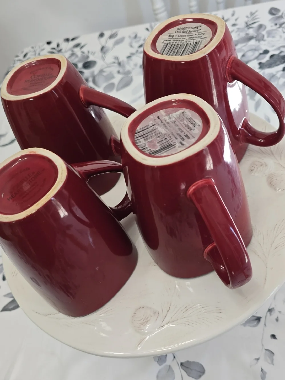 Corelle | Dining | Vintage Corelle Set Of 4 Hearthstone Big Chili Red ...